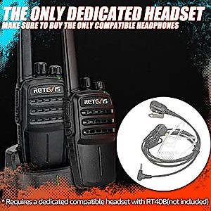 Retevis RT40B Walkie Talkies Long Range for Adults,Rechargeable 2 Way Radios with Built-in High Power Speaker, Lightweight with Emergency Alarm, Portable Two Way Radios (6Pack)
