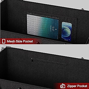 Ribitek Collapsible Folding Wagon,Heavy Duty Foldable Utility Garden Cart with Big All-Terrain Beach Wheels, Cup Holders & Side Pockets,for Camping, Garden, Sports, Shopping, Black