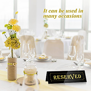 WATHFKCU 20PCS Reserved Table Signs Acrylic Reserved Table Tent Signs,Reservation Seat Signs for Wedding Restaurant Office Meeting Chairs