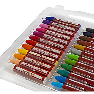 Faber-Castell Blendable Oil Pastels In Durable Storage Case- 24 Vibrant Colors - Non-Toxic Pastels for Kids