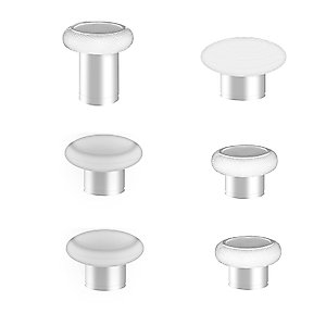 6 in 1 Swap Thumbsticks, Replacement Magnetic Joysticks for Xbox One Elite Series 2 Controller (White)