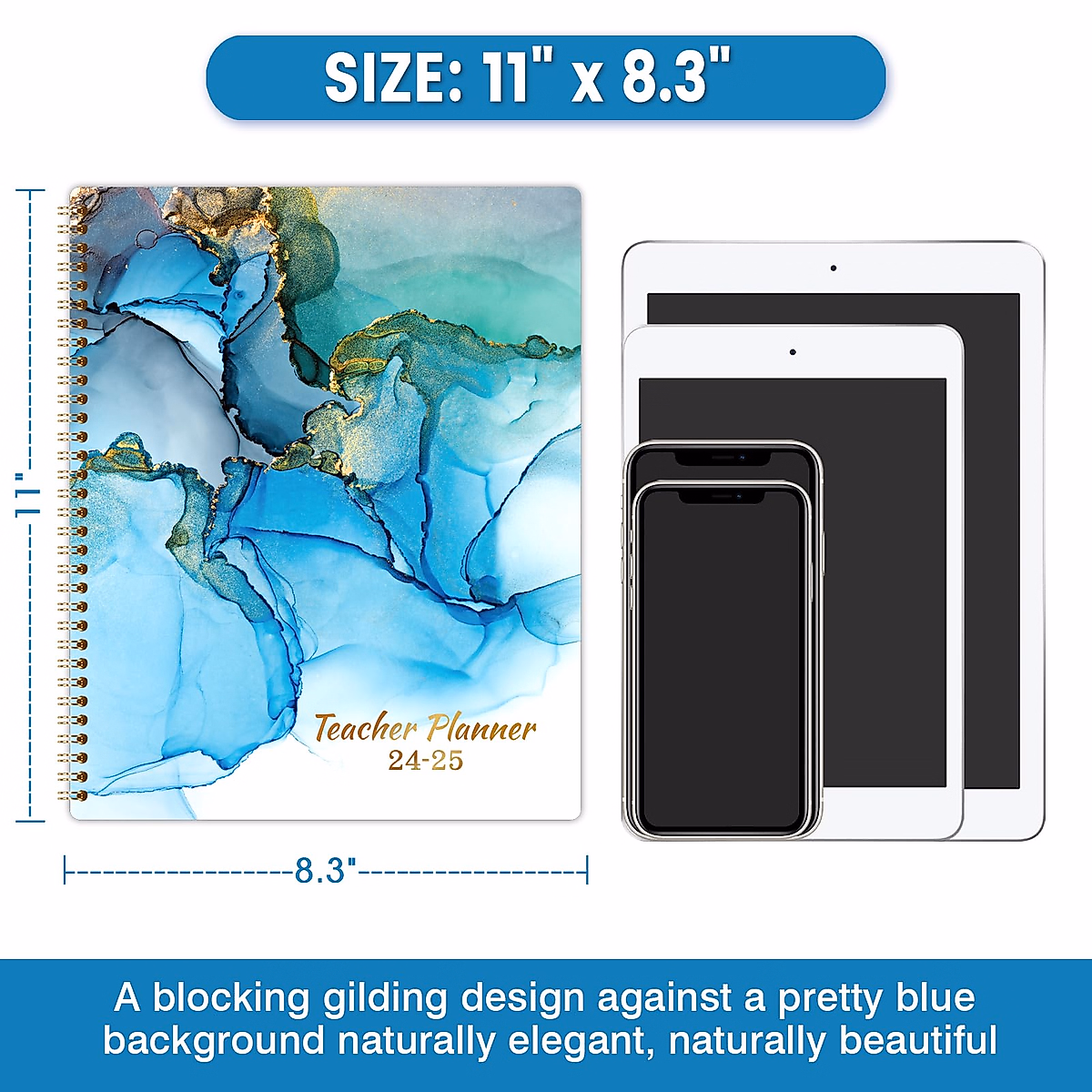 2024-2025 Teacher Planner - Teacher Lesson Planner from July 2024 to June 2025, 11" x 8.3", Weekly & Monthly Lesson Plan Book for Teachers