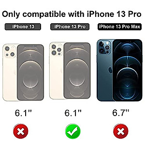 Seabaras iPhone 13 Pro Wallet Case with Credit Card Holder for Women Men PU Leather Wallet Case for iPhone 13 Pro Case 6.1 inch (Blue)