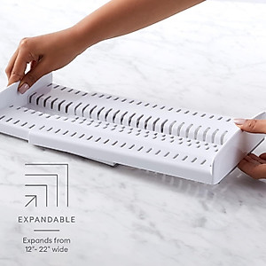 YouCopia StoreMore Expandable Pan and Lid Rack, Adjustable Pot Lid Organizer for Kitchen Storage, 12.5”-22” Wide