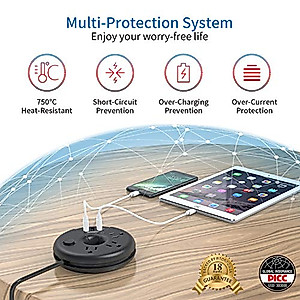 25 ft Long Cord Power Strip Bundle, NTONPOWER 6 Outlets 4 USB 25 ft Flat Plug Extension Cord Power Strip, 3 Outlets 3 USB Compact Power Strip with 25 Ft Cord, for Home, Office, Dorm Room Essentials