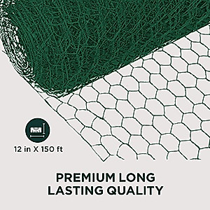 SLS SUPPLY FLORA - Green Florist Netting, Customizable Floral Wire, Steel Wire Mesh Roll, Versatile and Durable Garden Netting, Essential Floral Arrangement Supplies, 12 inches x 150 feet