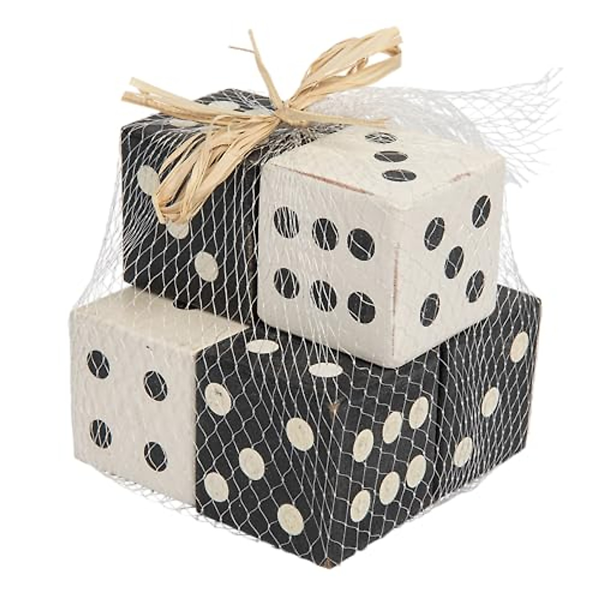 Decorative Mango Wood Dice (Set of 6 Pieces)