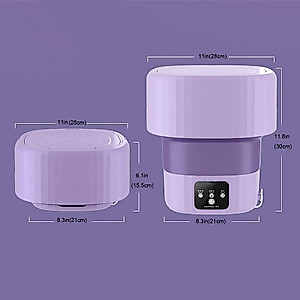 WHYATT Portable Washing Machine and Dryer Combo, 9L Small Collapsible, for Apartments, Dorm, Camping, RV, Travel Laundry