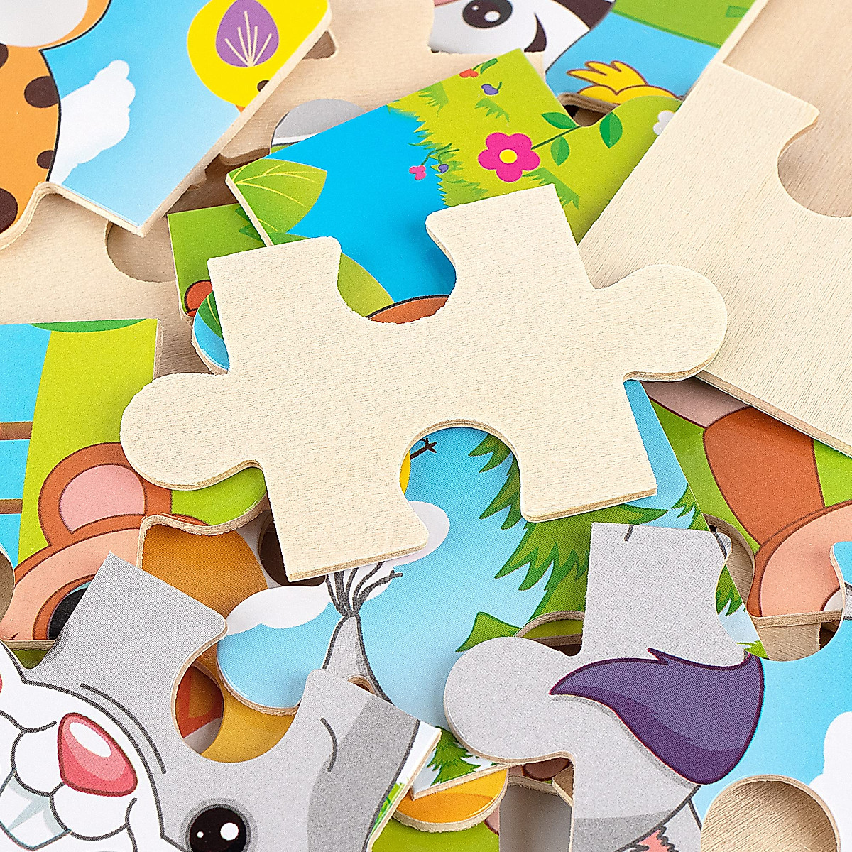 SYNARRY 48 Pieces Solar System Puzzles for Kids Ages 3-5, Planet Wooden Jigsaw Puzzles for Kids, Rocket Space Floor Puzzles with Storage Tray, Educational Learning Toys Gift Game for Boys Girls