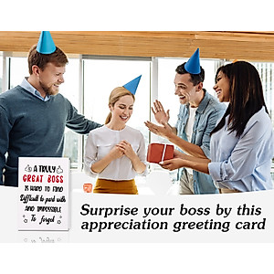 WhatSign Boss Day Card for Women Men 4"x6" National Bosses Day Gifts Card for Male Female Boss Lady Her Him Happy Boss's Day Gift Ideas Cards Boss Christmas Birthday Gift Greeting Cards with Envelopes