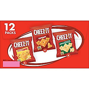 Cheez-It Cheese Crackers, Baked Snack Crackers, Lunch Snacks, Variety Pack, 12.1oz Box (12 Packs)