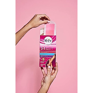 Veet Leg and Body Hair Remover Cold Wax Strips, 40 ct (Pack of 2)