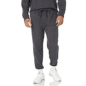 Amazon Essentials Men's Lightweight French Terry Jogger Pant (Available in Big & Tall), Charcoal Heather, Large