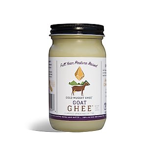 GOAT GHEE A2/A2 BY GOLD NUGGET GHEE, FULL-YEAR/PASTURE-RAISED, GRASS-FED, KETO & PALEO 8oz