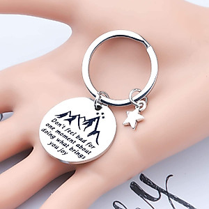 AKTAP Thorns and Roses Inspired Keychain The Night Court Jewelry Book Lovers Gift Don't Feel Bad for One Moment About Doing What Brings You Joy (Thorns and Roses Keychain)