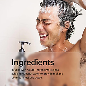 MANSCAPED® 2 In 1 Shampoo & Conditioner, UltraPremium Formula Infused with Sea Kelp, Coconut Water, Aloe for Nourishing and Hydrating Hair (16 oz), 2 Pack