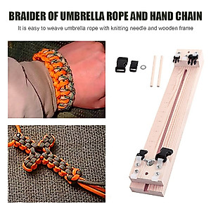 LONGSHENGDA Adjustable DIY Wood Paracord Jig Bracelet Maker Wristband Knitting Braided Tools