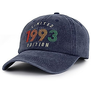 Funny 31th Birthday Decorations for Women Men, 31th Birthday Gifts for Her Him, Limited 1993 Edition 31 Year Old Adjustable Party Supplies Baseball Caps, Gag Gift for Dad, Mom, Husband, Wife Navy