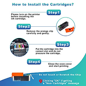 TS8322 Ink Cartridges Replacement for Canon Ink 280 281 PGI-280XXL CLI-281XXL 280XXL 281XXL Compatible Use to Canon TS8222 TS8322 TS8200 TS8220 TS8300 TS8100 TS9120 TS9100 TS8320 TS8120 (6 Value Pack)