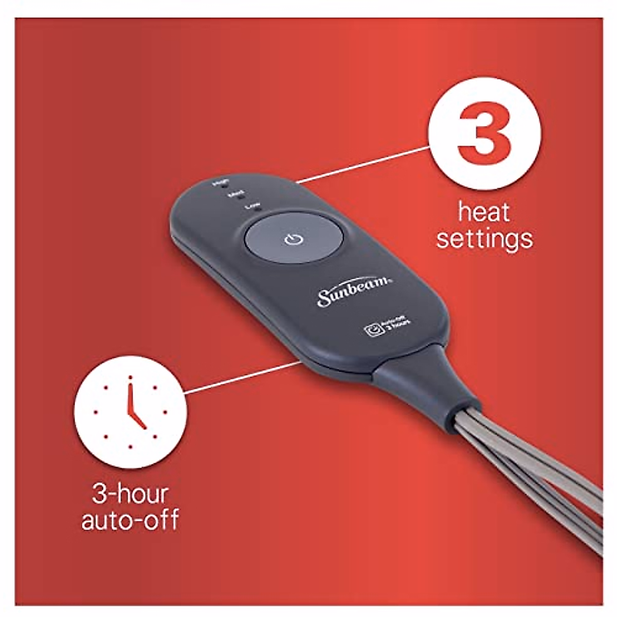 Sunbeam Microplush Sherpa Heated Throw (Plaid Black and White)