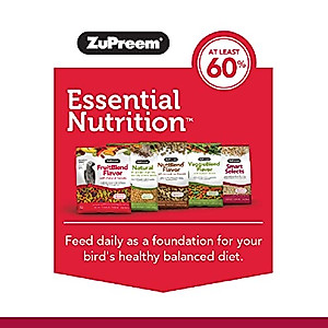ZuPreem Smart Selects Bird Food for Large Birds, 4 lb - Everyday Feeding for Amazons, Macaws, Cockatoos