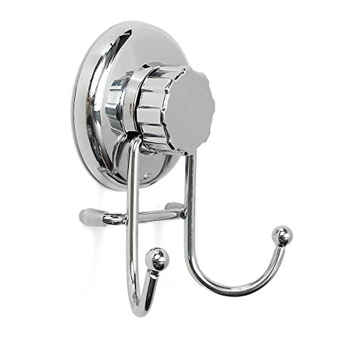 Stainless Steel Vacuum Hook, Super Suction Suction Cup,Suitable for Bathroom and Kitchen(Two Pieces) (Silver)