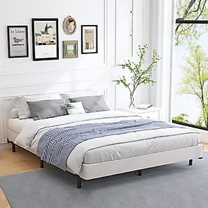 ALDRICH 5 Inch Heavy Duty Metal Box Spring Mattress Foundation 3000lbs Max Weight Capacity/Non-Slip/No Noise/Easy Assembly/Easy Clean Cover,Queen