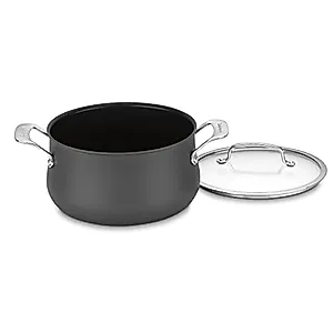 Cuisinart 6445-22 5-Quart Dutch Oven with Cover, Black/Stainless Steel