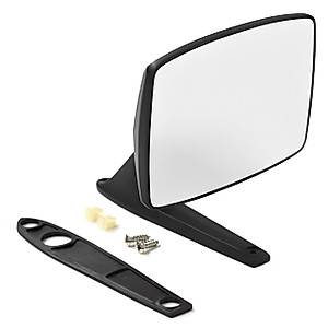 Outside Mirror Satin Black Passenger Side With Convex Glass For 1966-1979 Ford F-100 Pickup Truck