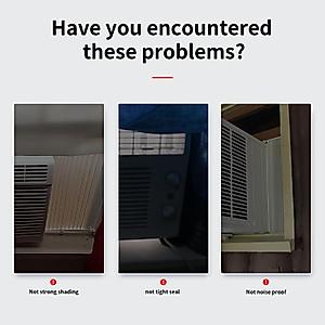 Window Air Conditioner,Side Insulated Foam Panel, Summer/Winter Heat and Draft Insulating,One-Piece Full Surround Insulation Panels Window Seal New (White)