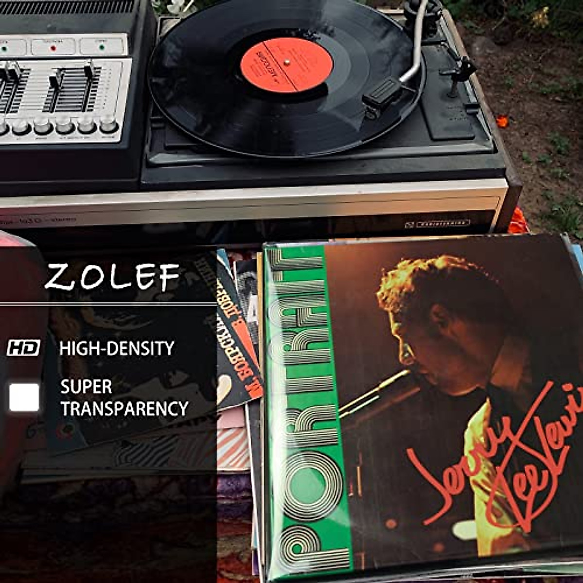 Vinyl Record Outer Sleeves 50 Pack for 12 inch Records, Loose fit, Clear Cover Protective, 3mil+ Thick, 12.79” x 12.79”, Fit for Single & Double LP Storage