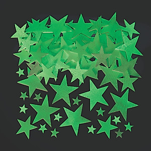 Baker Ross Glow in The Dark Star Foam Stickers - Pack of 195, Kids Stickers, Ideal for Children's Arts and Crafts Projects, Great for Card Making and Scrapbooking (FE692)