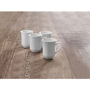 Mikasa Antique White Coffee Mugs, Set of 4 - HK400-416