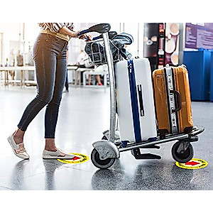 FaCraft Directional Allow Stickers,10pcs,8.25" One Way Floor Decal signs for Bussiness,Store,School,Pharmacy and Public Places.