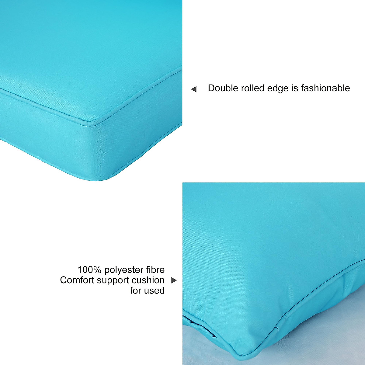 ARTPLAN Patio Deep Seating Loveseat Cushions All Weather Chair Outdoor Cushions Set of 5 for Patio Outdoor Furniture