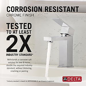 DELTA FAUCET 567LF-HGM-PP Modern Single Handle Project Pack Faucet-Low Flow, 0.5 GPM Water, Chrome