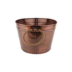 G.E.T. BT-2215-ACPR Copper Beverage Tub with Rope Handles, 8 Gallon,Antique Copper