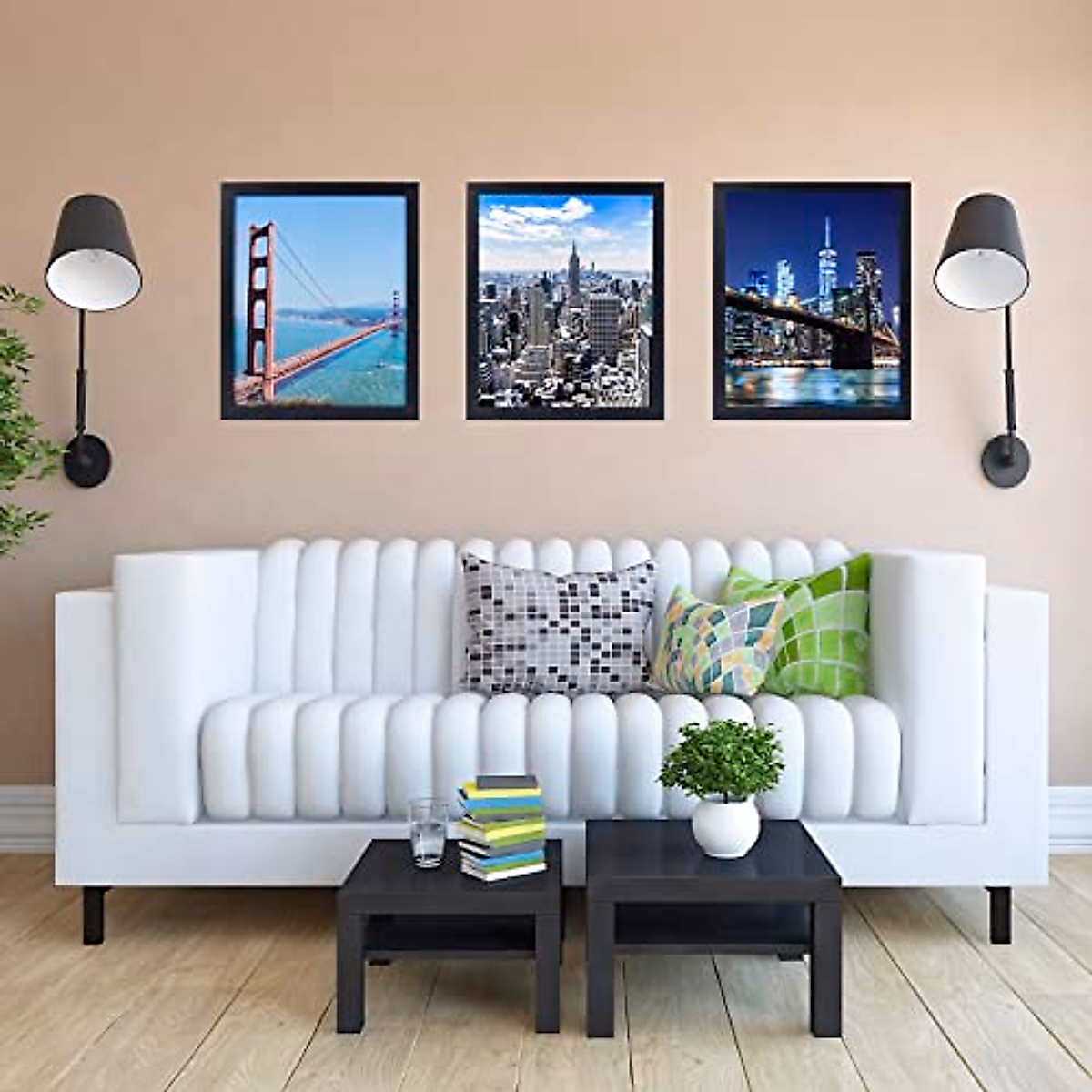 HEYTUYA 9x11 inch Picture Frame Black for Wall Hanging or Tabletop, Poster Frame, Wood Wall Gallery Photo Frame with Durable Shatter Resistant Plexiglas, Black