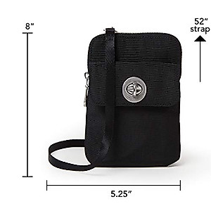 Baggallini womens Lima Rfid Mini Bag Convertible Cross Body, Black, One Size US