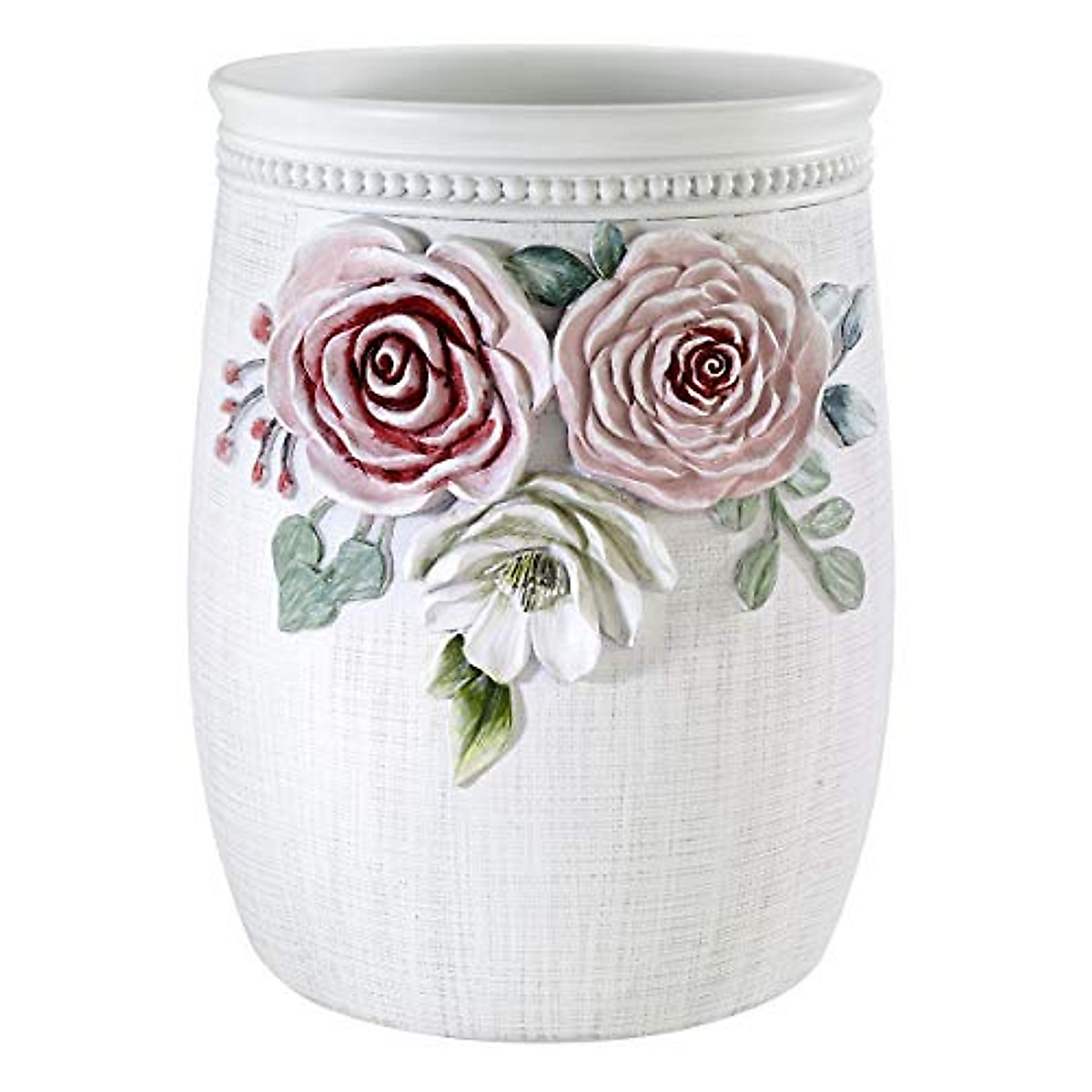 Avanti Linens Linen Spring Garden Collection, Wastebasket, Multicolor