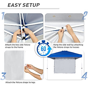 EAGLE PEAK Sunwall/Sidewall for 10x10 Straight Leg Canopy only, 1 Sidewall, Blue
