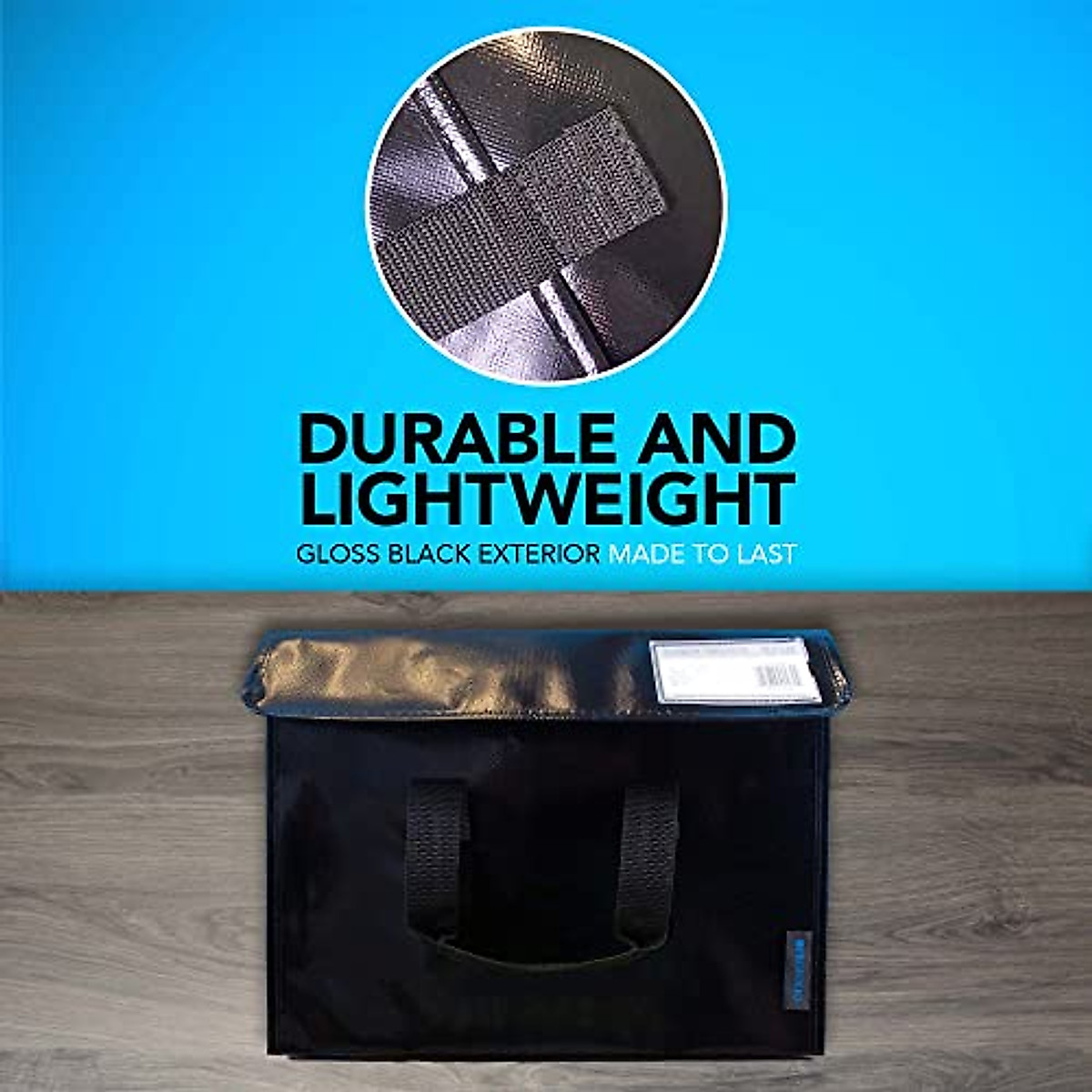 Itoya Profolio Art Envelope Pro, Weather-Resistant with Nylon Handles, 10.5 X 14 inches, Gloss Black (NV-10-14BK)