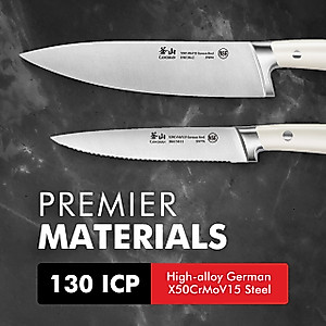 Cangshan S1 Series 61895 German Steel Forged 2-Piece Carving Set, Crème