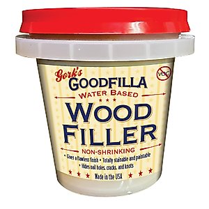 Water-Based Wood & Grain Filler - Walnut - 8 oz by Goodfilla | Replace Every Filler & Putty | Repairs, Finishes & Patches | Paintable, Stainable, Sandable & Quick Drying