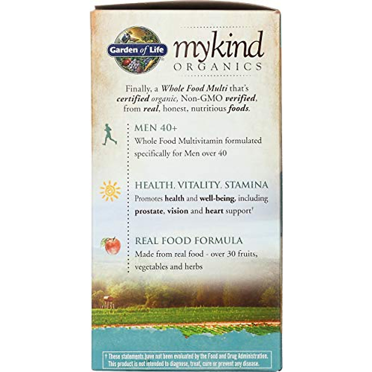 Garden Of Life Organic Mykind Men's 40 Multi, 72 CT