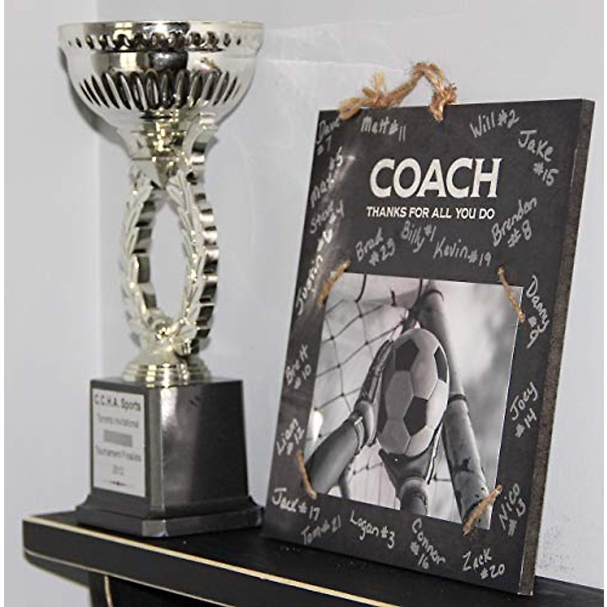 Painted Pastimes Sports Home Decor, COACH Picture Frame Photo Display, Football Baseball Hockey Basketball Lacrosse Soccer Softball Track Wrestling Swimming Volleyball Field Hockey Tennis Golf