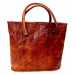 Firu-Handmade Leather Purses for Women Leather Tote Bag Satchel Vintage Genuine Leather Purses for Women Handbag Office Casual