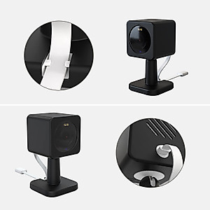 HOLACA Silicone Skin for Wyze Cam OG/OG Telephoto - Come with Quick Wall Mount Bracket - Anti-Scratch Protective Cover - Extra Protect Wyze Camera (Black, 1pack)