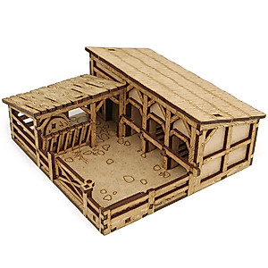 TowerRex Village DND Terrain 28mm Terrain DD Table Fantasy Miniature Warhammer Pathfinder Table D&D