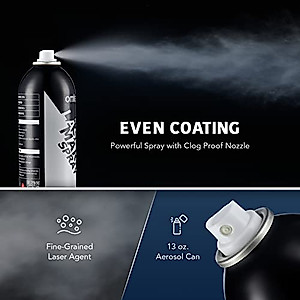 OMTech Laser Marking Spray, Metal Laser Marking Fluid for CO2 Laser Engravers, 13oz Aerosol High Contrast Black Spray for Laser Engraving Metal, Laser Ink Agent for Aluminum Stainless Steel Brass More